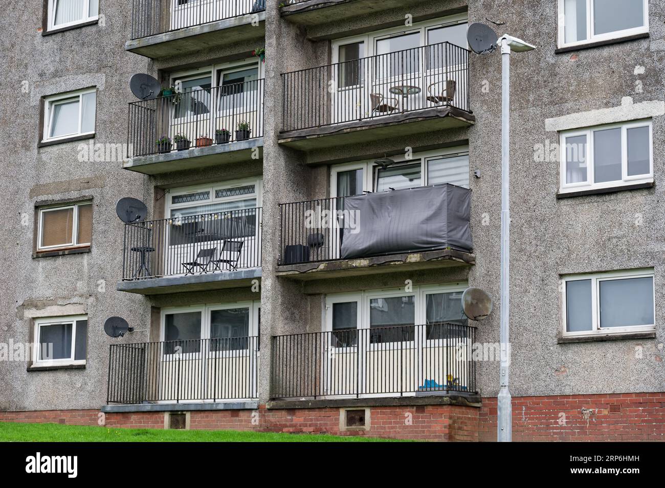 High rise council flats in poor housing estate Stock Photo - Alamy
