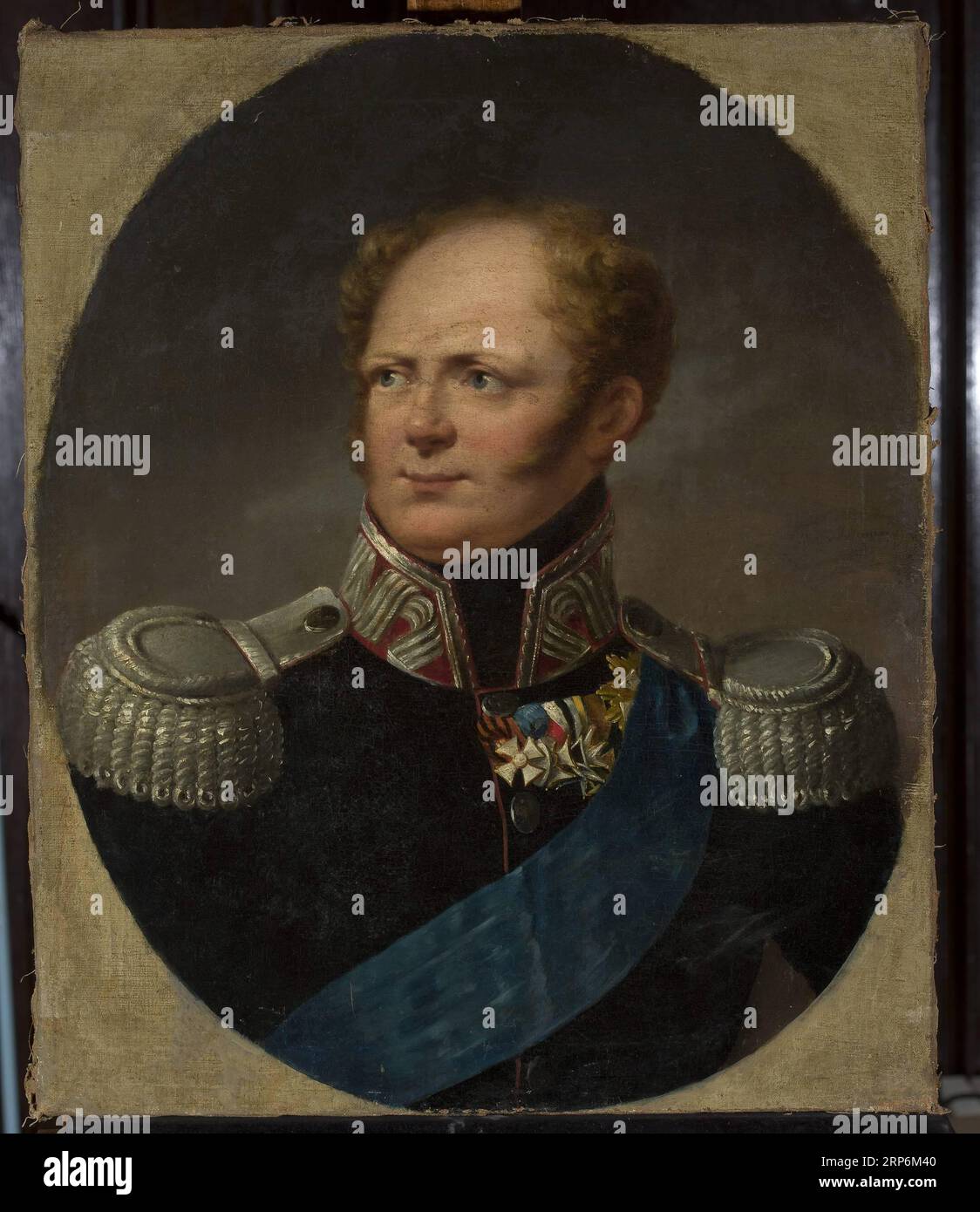 Portrait of Tsar Alexander I 1813 by Aleksander Ludwik Molinari Stock ...