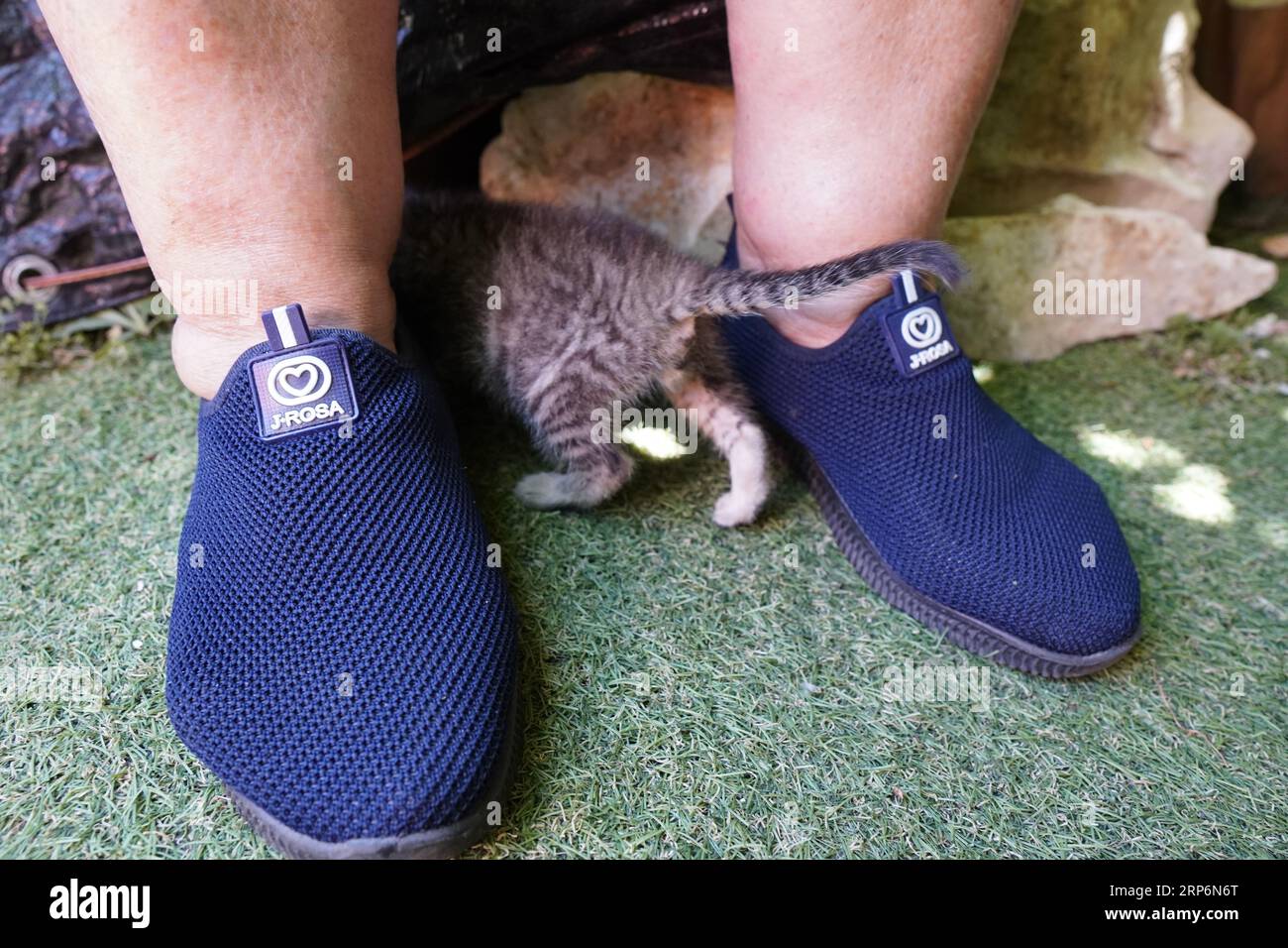 Leo and his grandma feet Stock Photo - Alamy