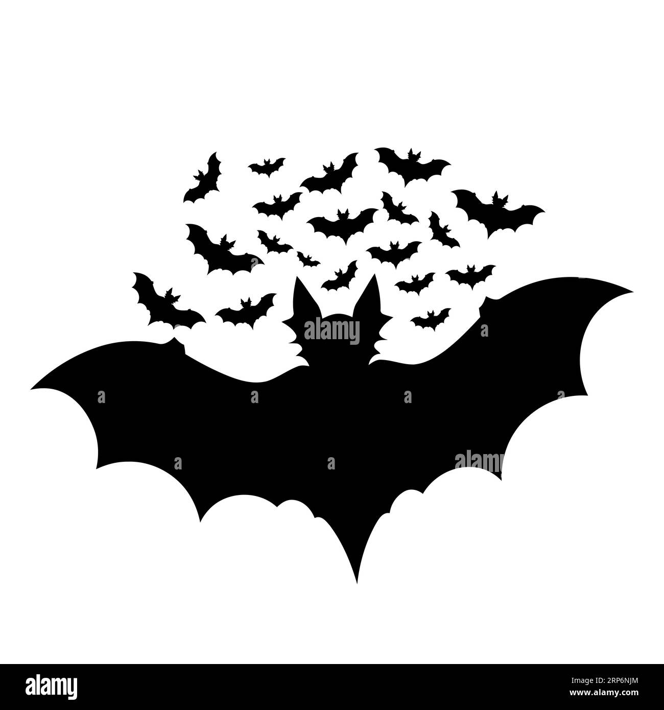 Flying bats in the sky. Bat icon. Bat silhouettes. Black bats. Vector ...