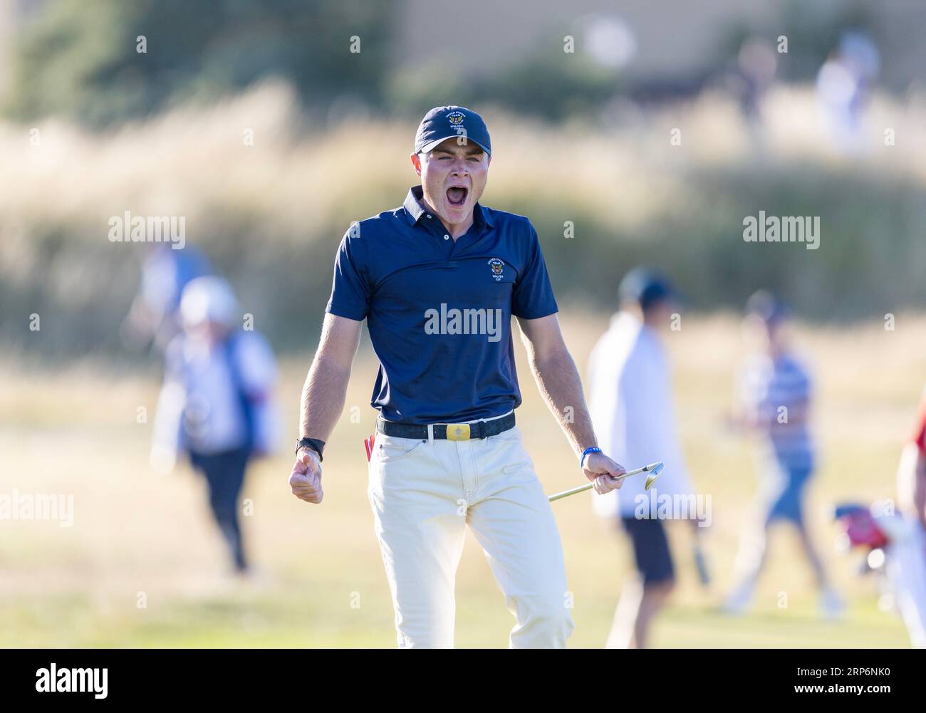 Austin Greaser of the USA on the 17th green as USA win the tournament ...