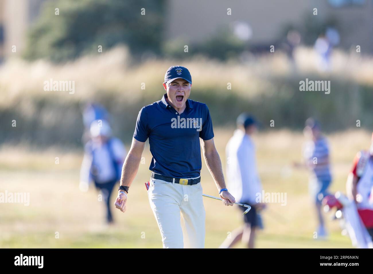 Austin Greaser of the USA on the 17th green as USA win the tournament ...