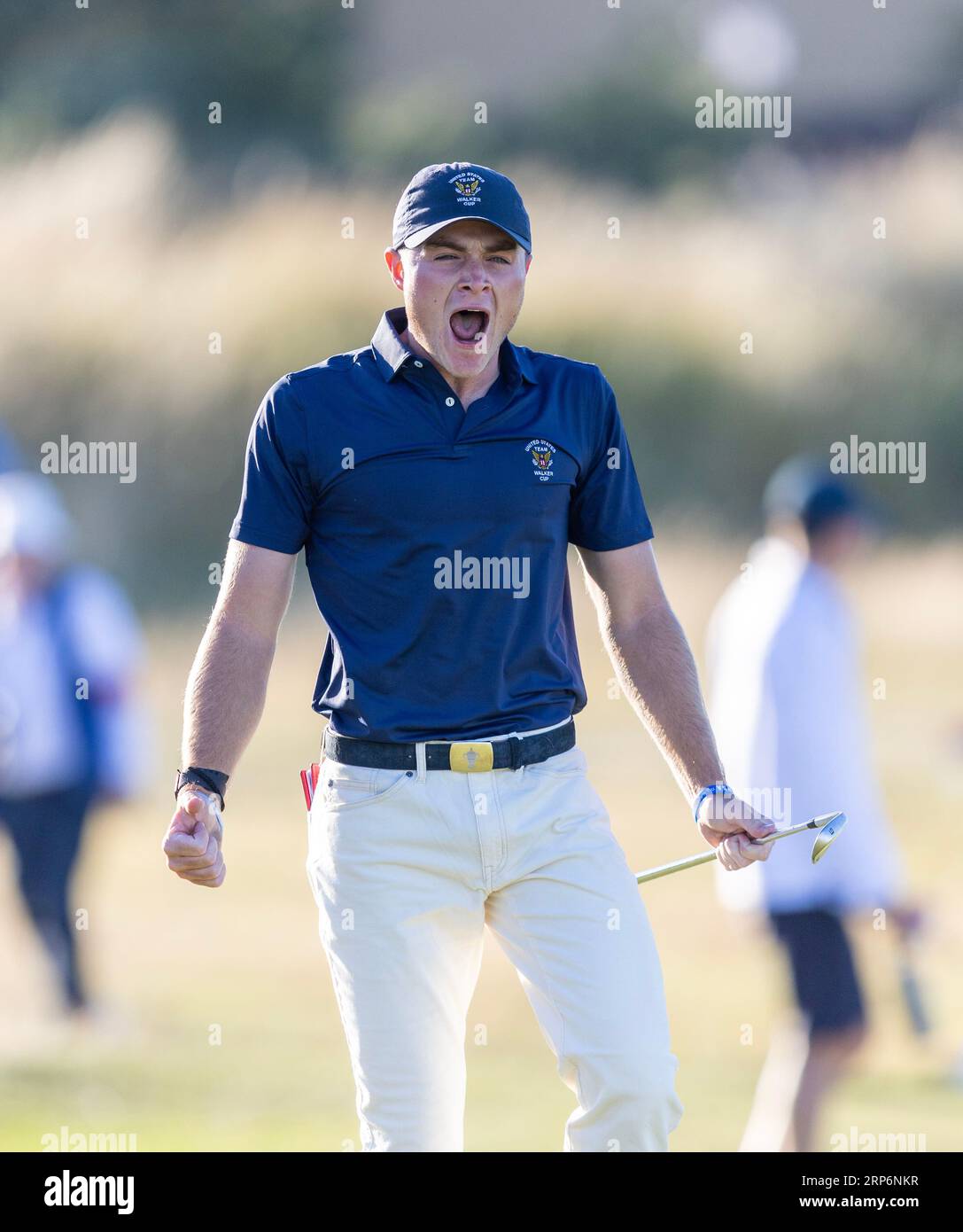 Austin Greaser of the USA on the 17th green as USA win the tournament ...