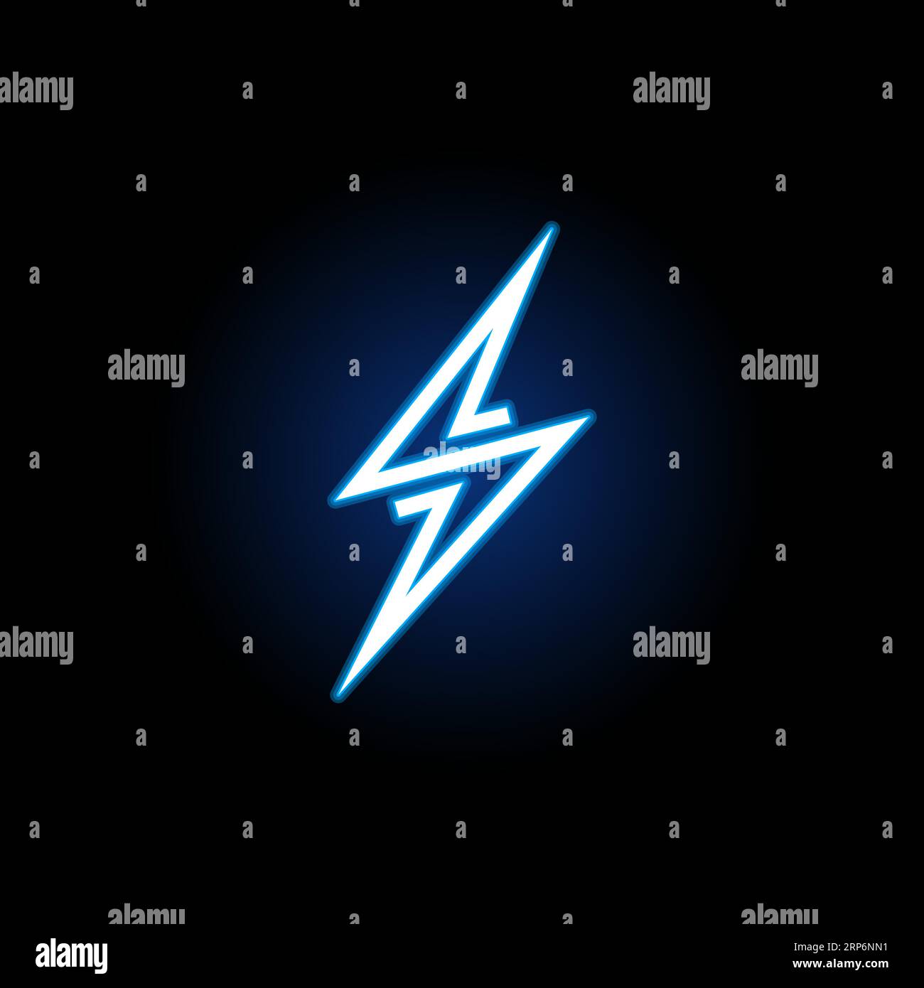 Vector energy lightning bolt logo neon style for electric power logo ...