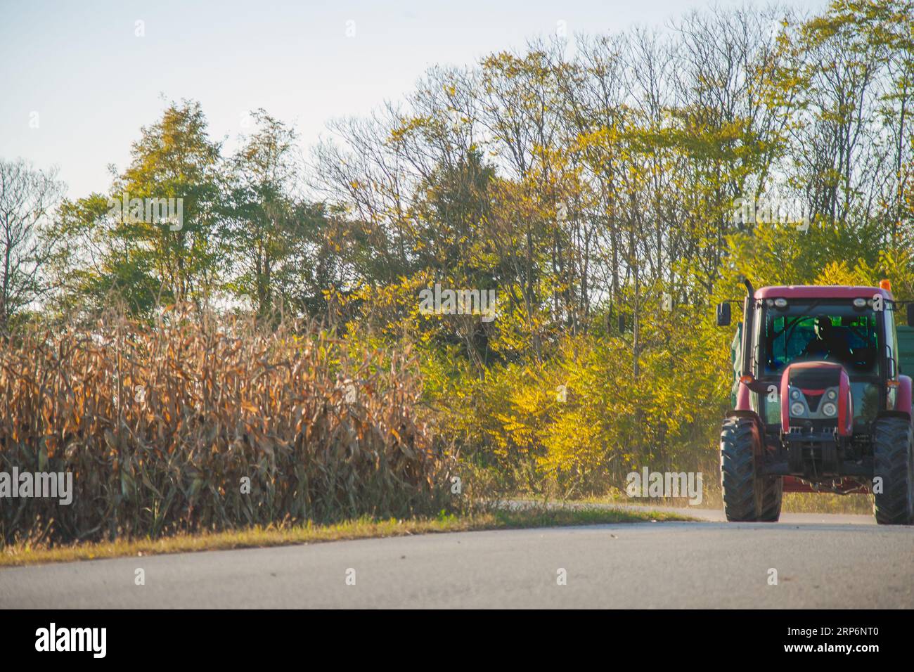Red tractor with trailer hi-res stock photography and images - Alamy