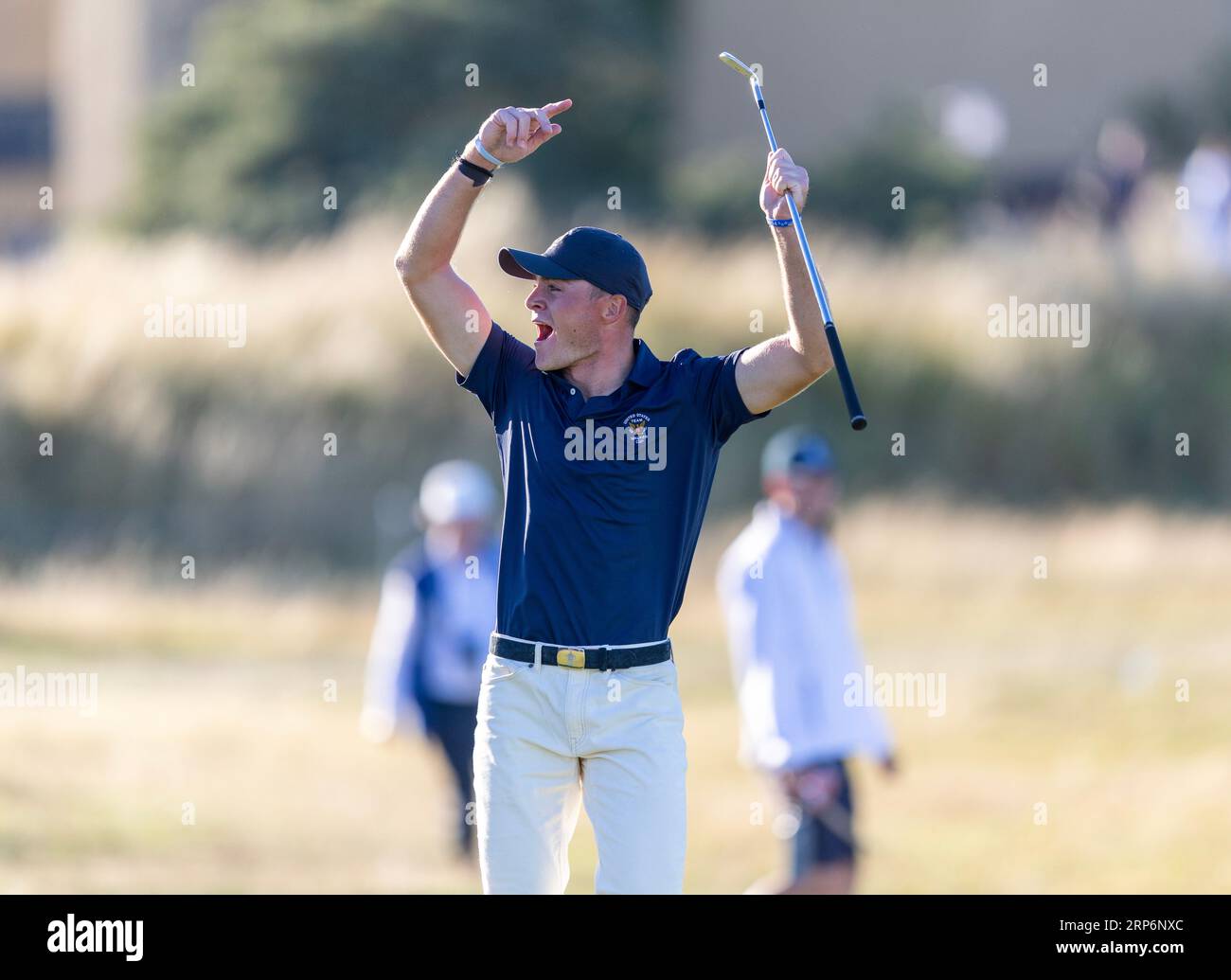 Austin Greaser of the USA on the 17th green as USA win the tournament ...