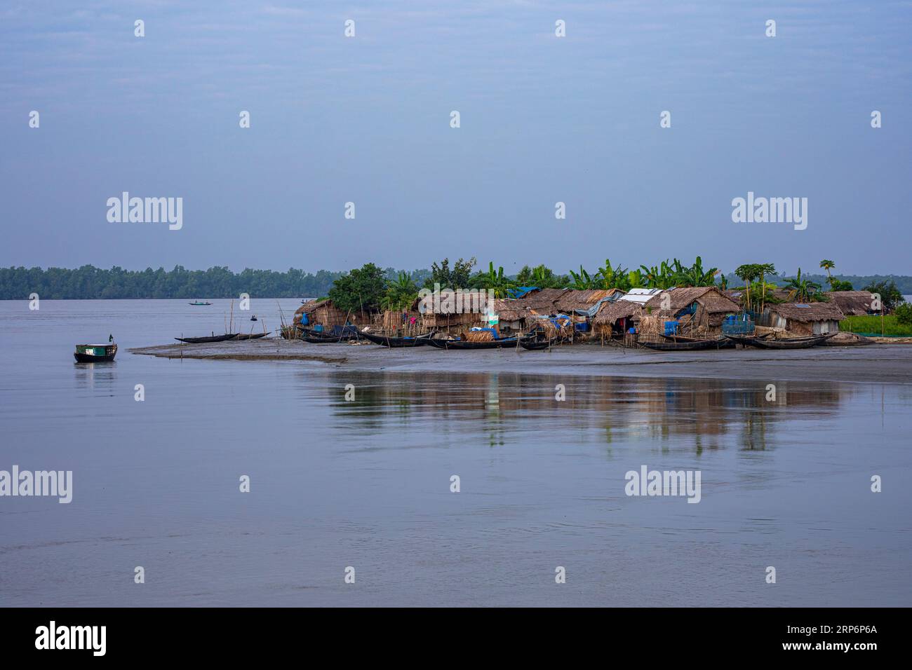 Joymoni fisherman village on the bank of Pasur River just outside ...