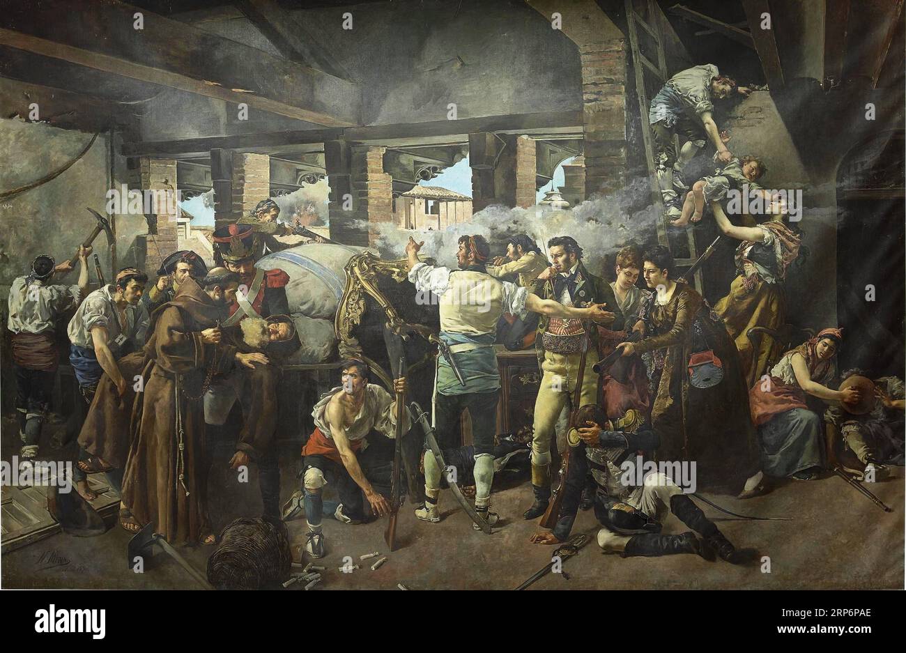 Defensa del convento de santa engracia de zaragoza hi-res stock ...