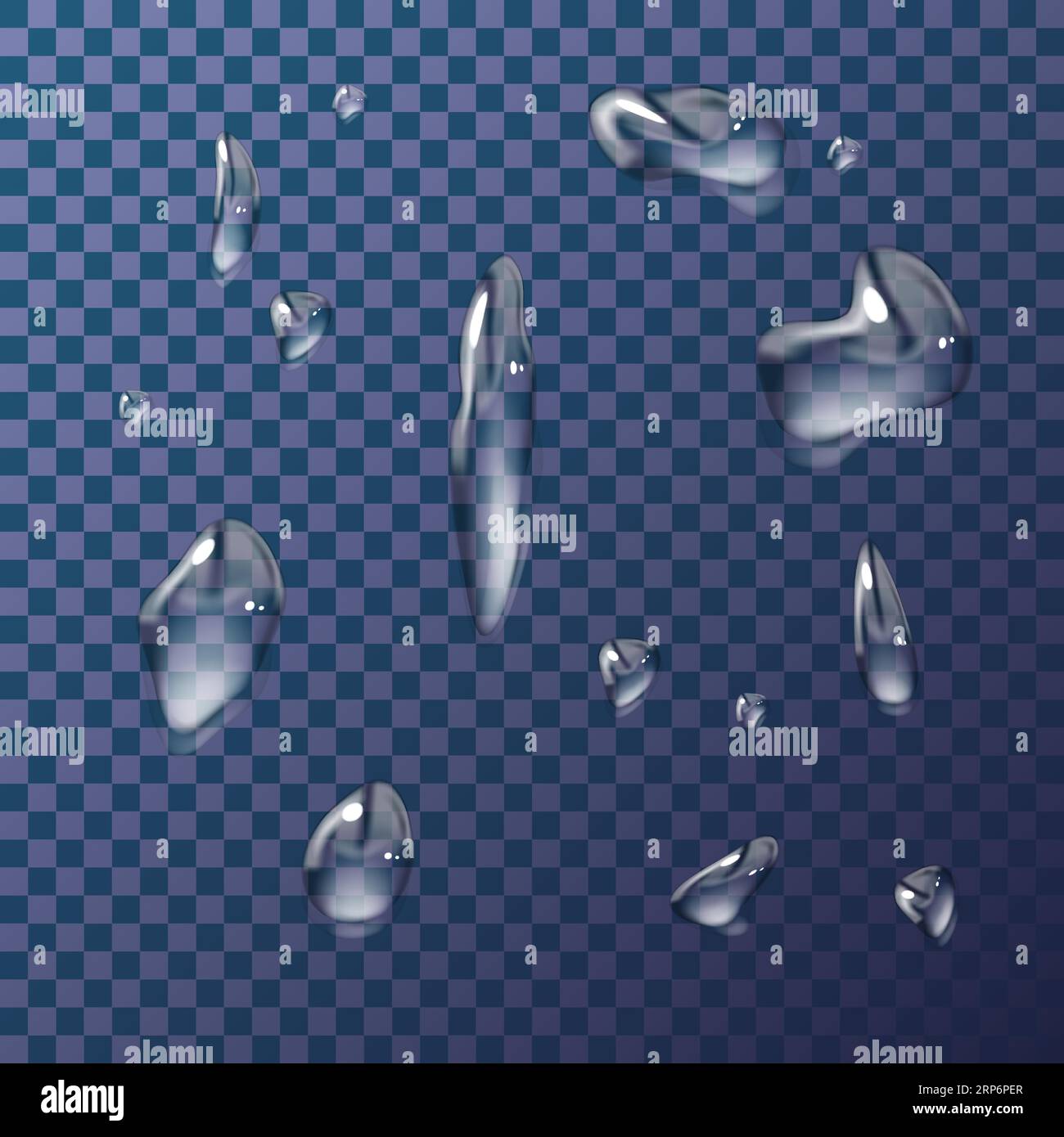 Realistic water drop, liquid, condensation vector illustration on isolated background Stock ...
