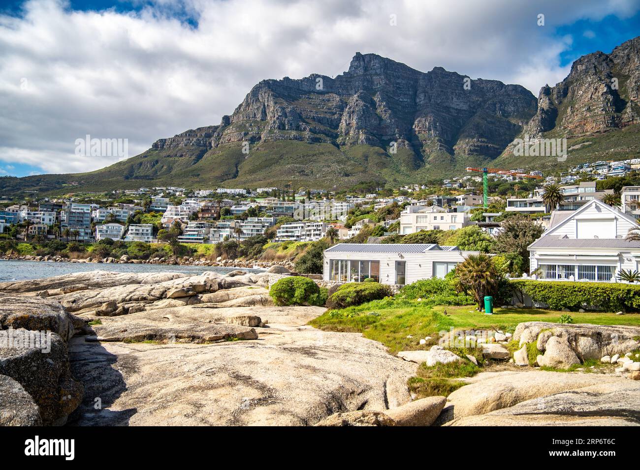Aerial view of Llandudno beach in Cape Town, South Africa Stock Photo ...