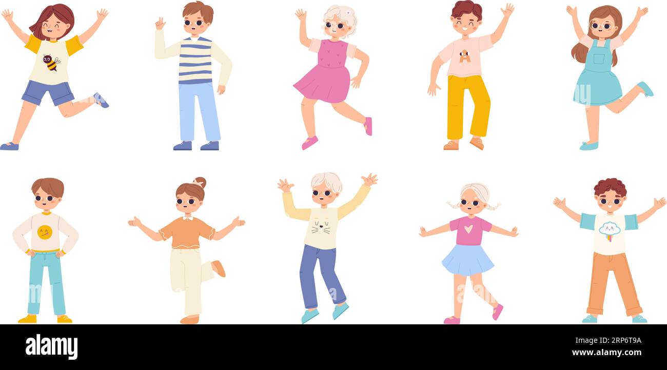 Cartoon Kids Being Friendly