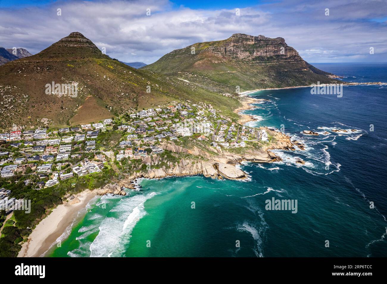 Aerial view of Llandudno beach in Cape Town, South Africa Stock Photo ...