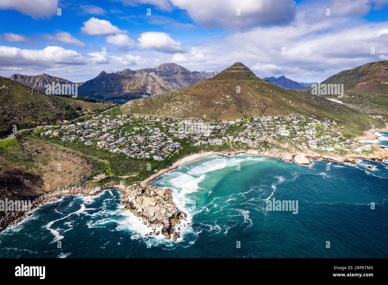 Aerial view of Llandudno beach in Cape Town, South Africa Stock Photo ...