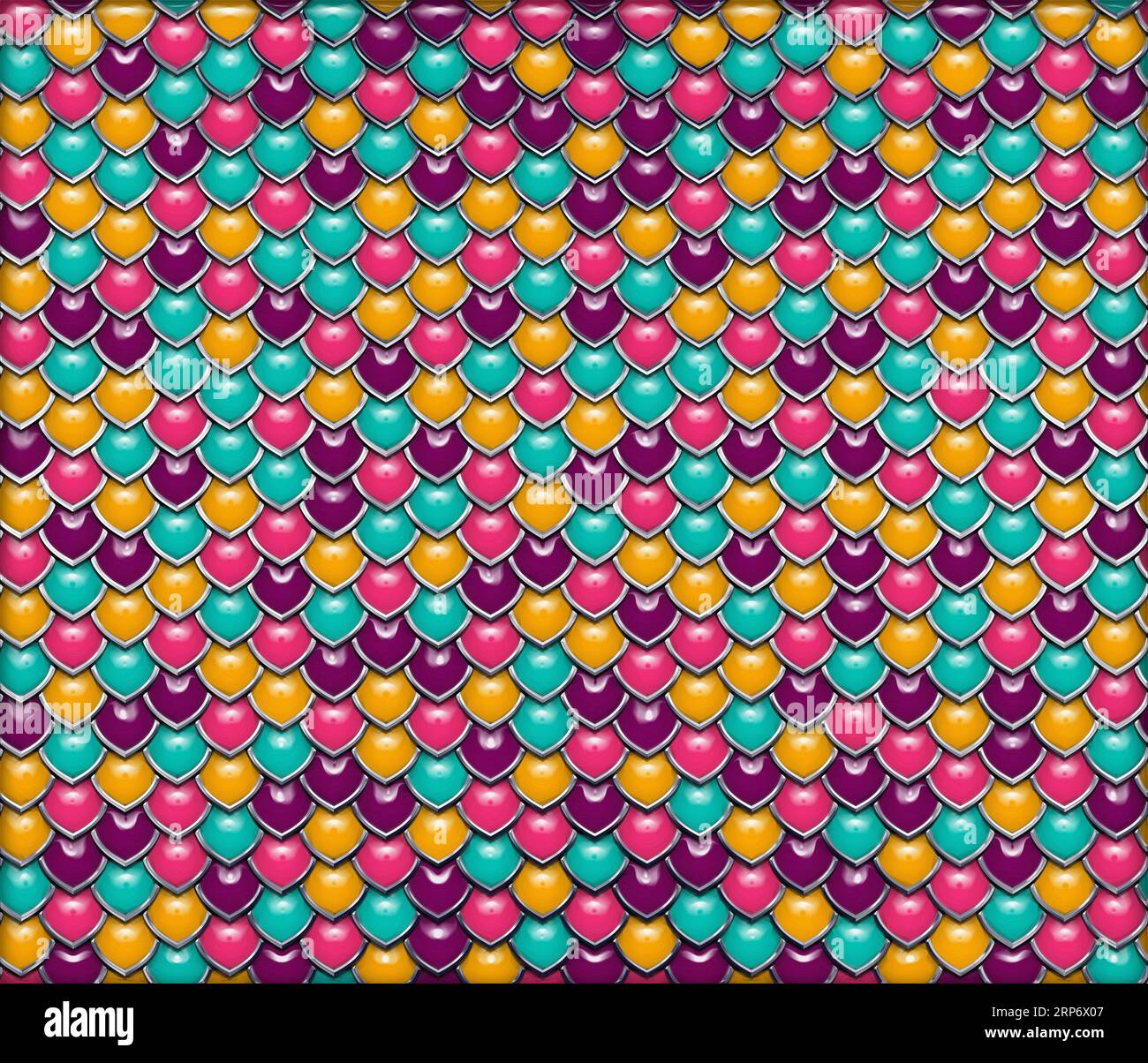 Multicolored snake skin with silver borders, reptile pattern. Seamless ...