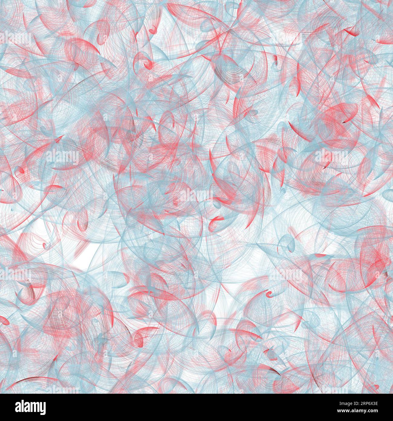 Abstract blue and red chaotic brush strokes, color pencil imitation ...