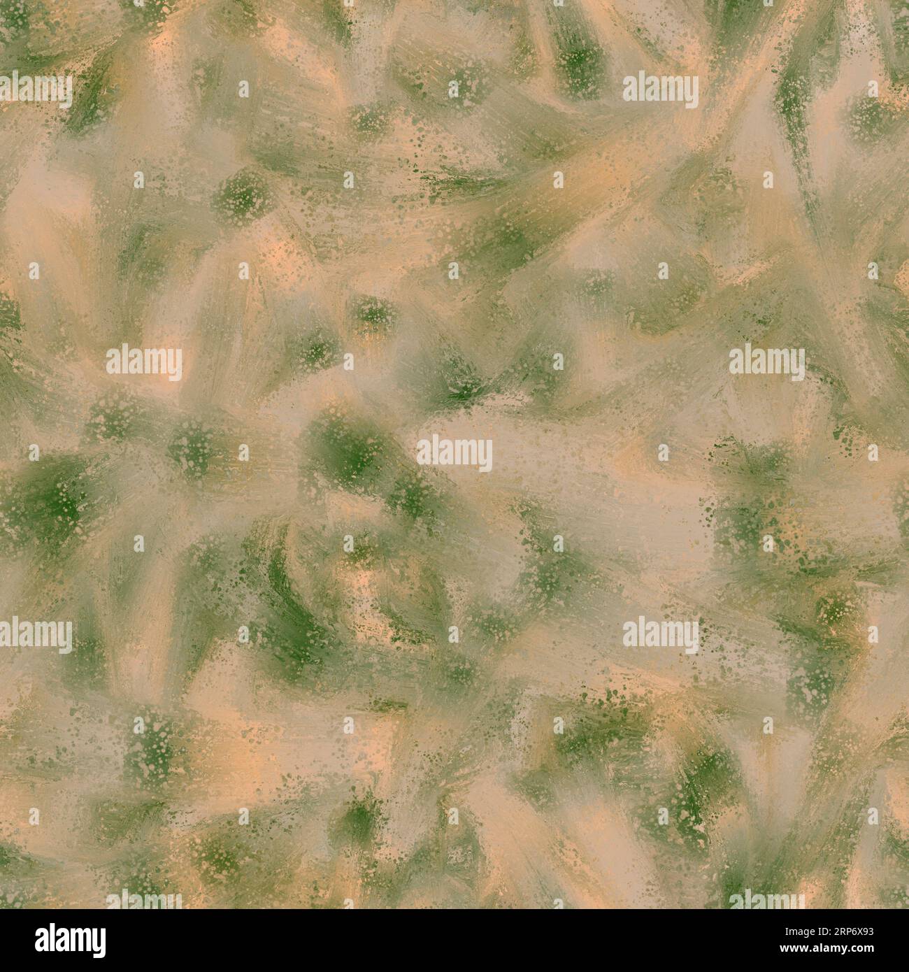 Big blurred brush strokes with distorted texture. Green and orange ...