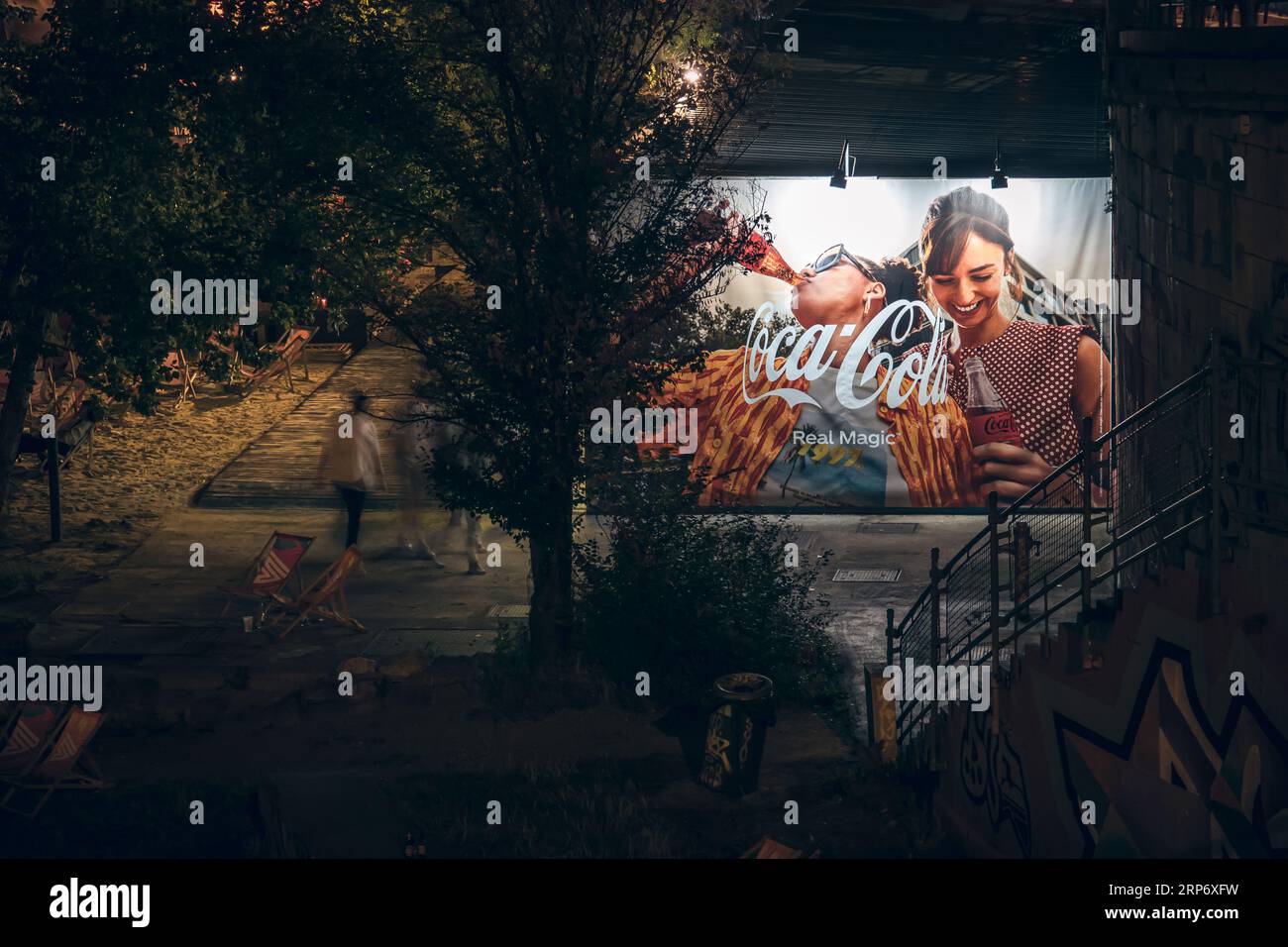 Giant illuminated coca cola advertisement hi-res stock photography and ...