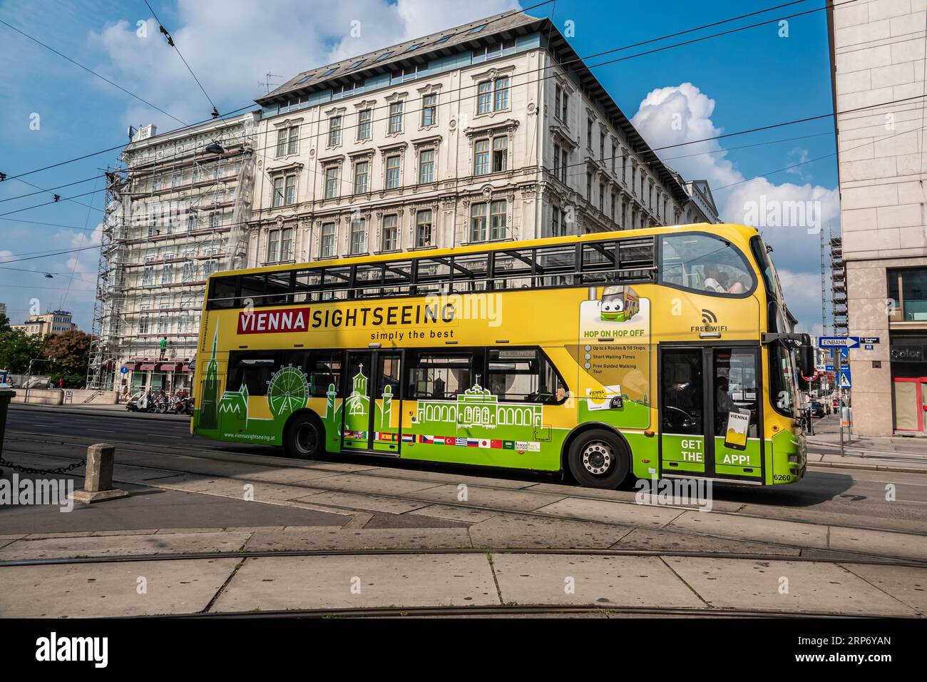 Tourist bus through the streets of Vienna Stock Photo - Alamy
