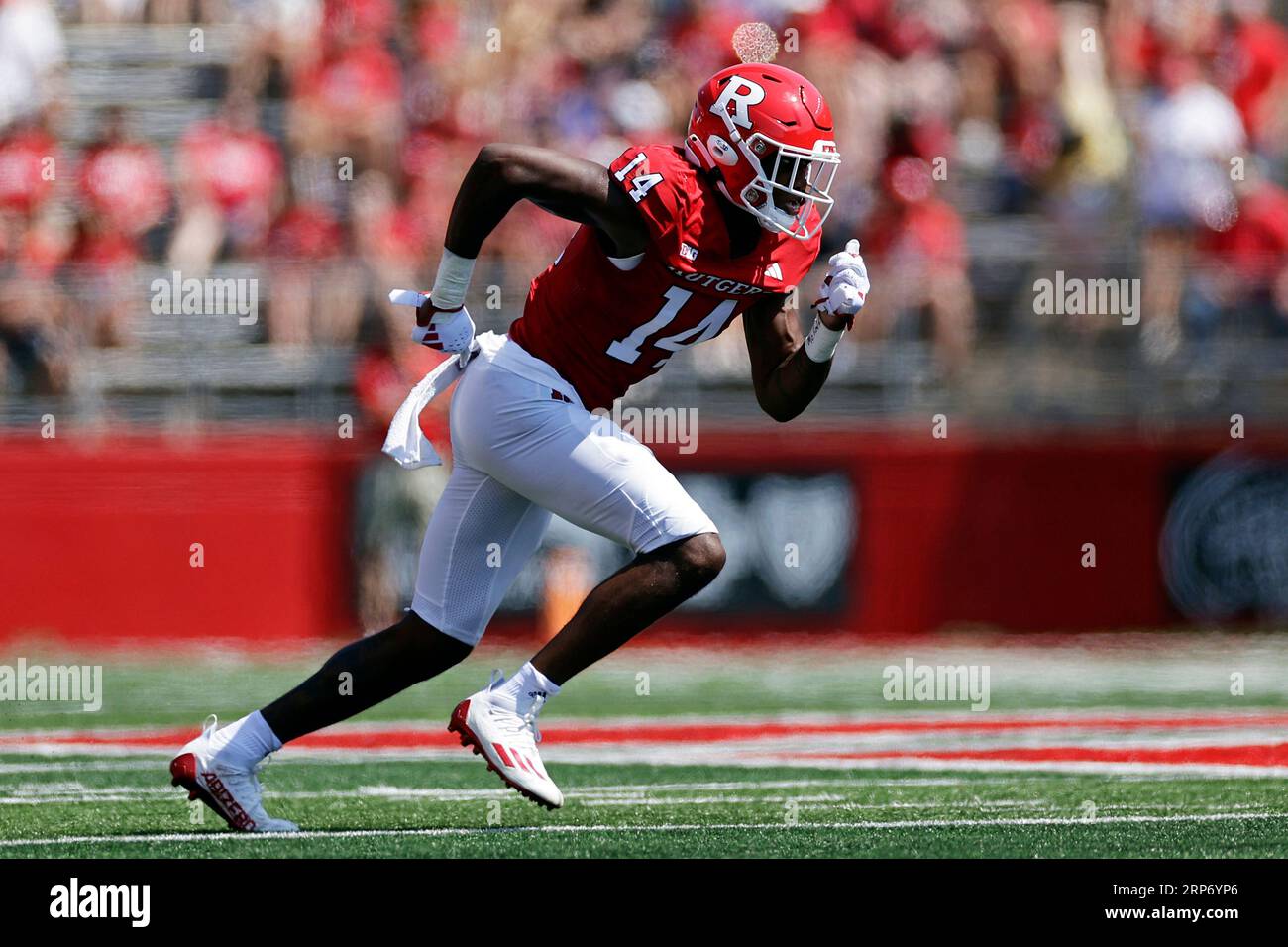 Rutgers wide receiver Isaiah Washington (14) in action against ...