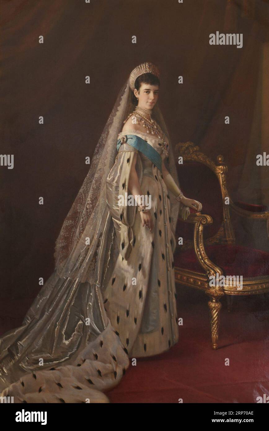 Portrait of Maria Fyodorovna 19th century by Vasily Pavlovich ...