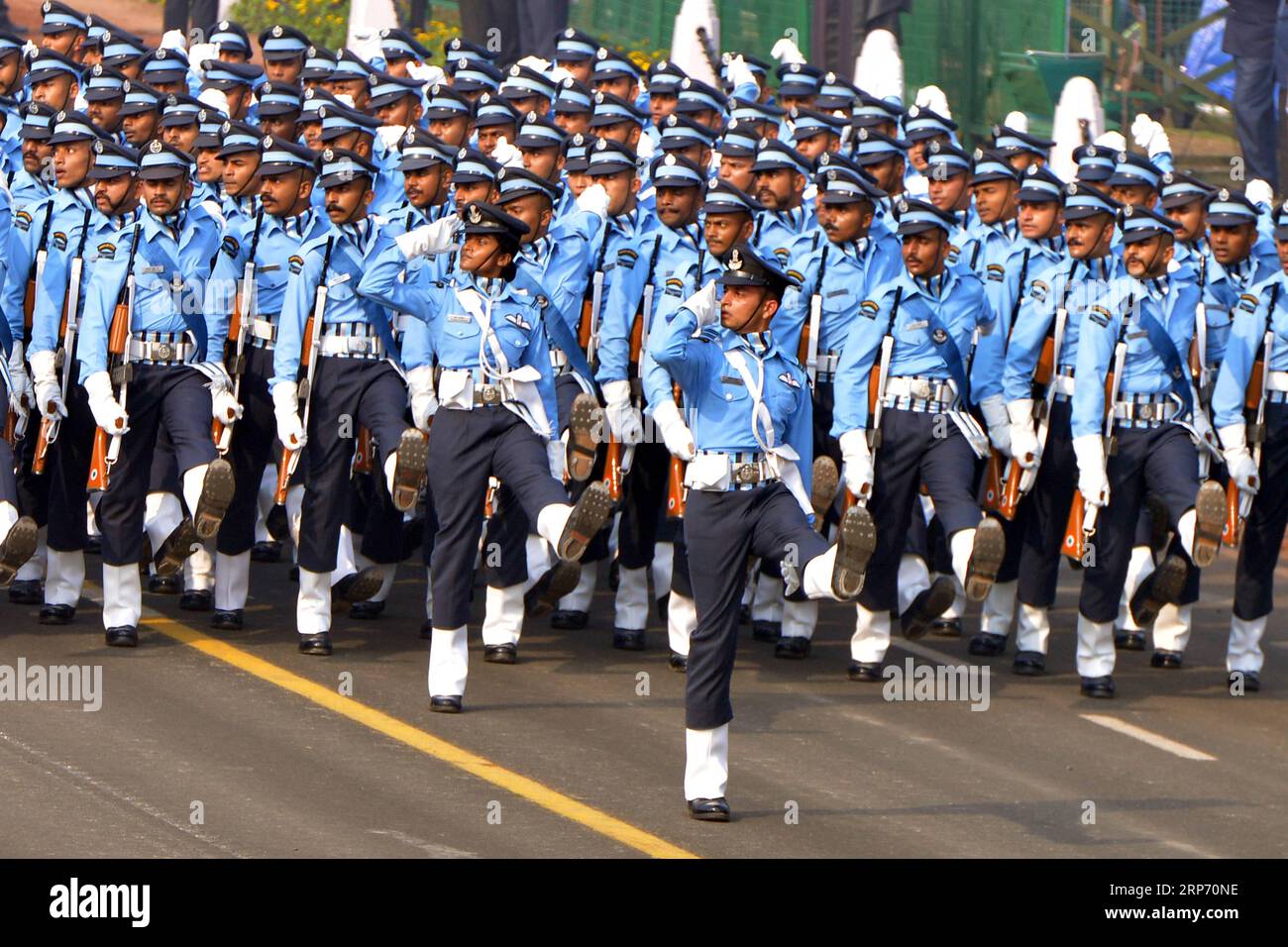 Indian soldiers march past during hi-res stock photography and images ...