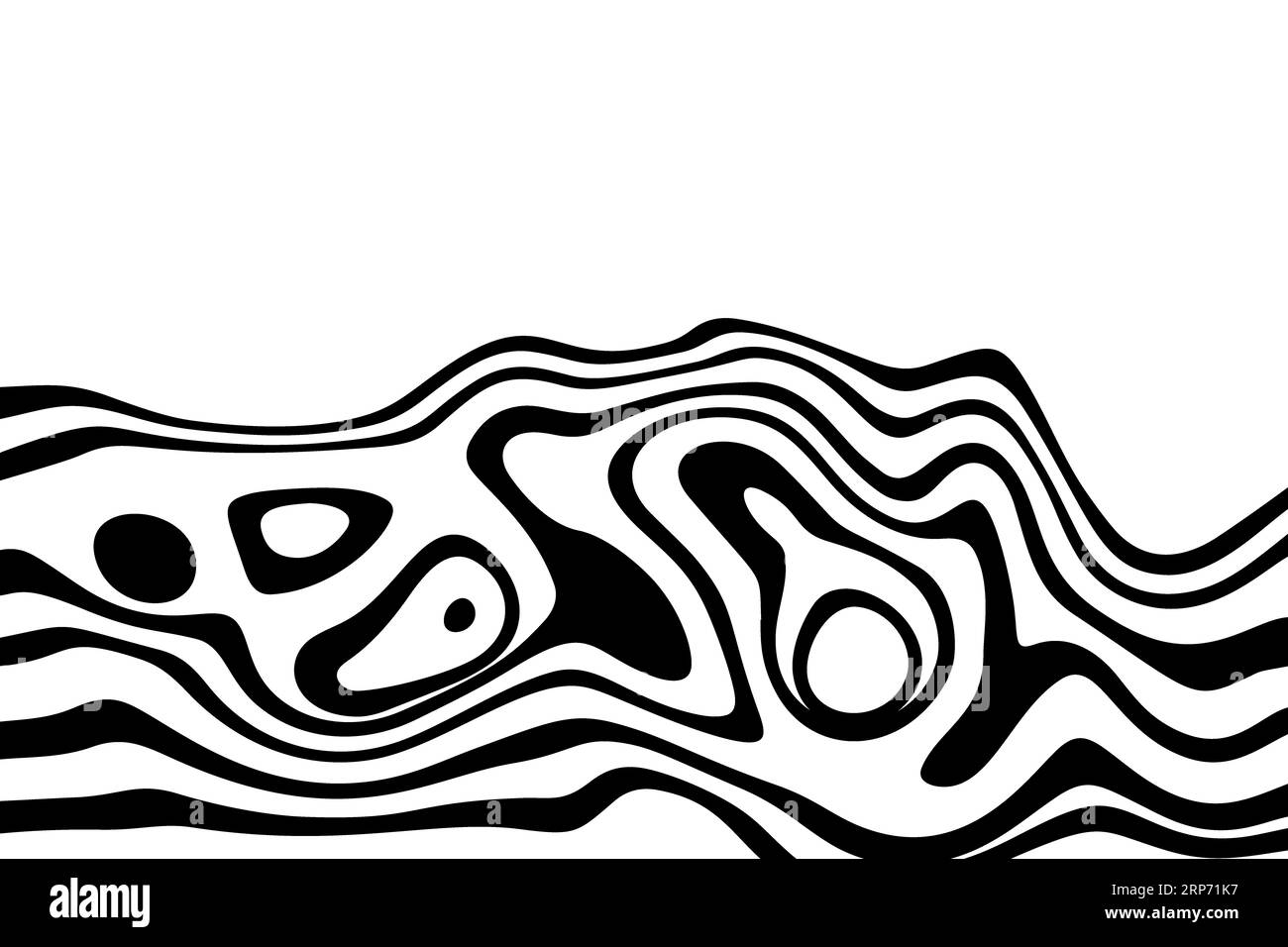 Abstract wave vector background.Stylized black White illusion.Modern ...