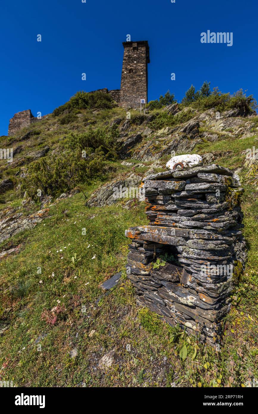 Omalo is a Tushetian administrative center. Above the village the ...