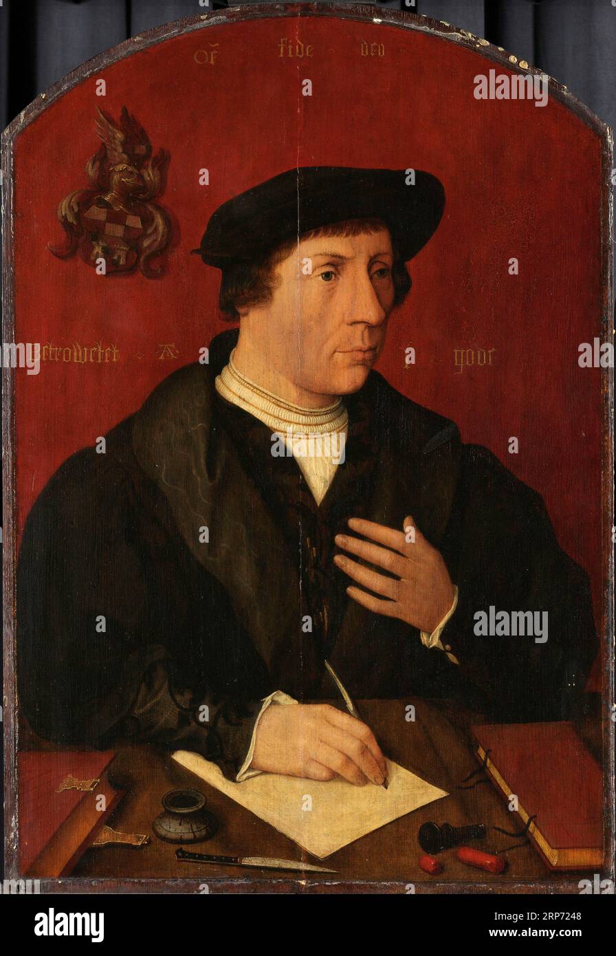 Portrait of a man, Jan Jansz Mostaert (circle of), 1535 Stock Photo - Alamy
