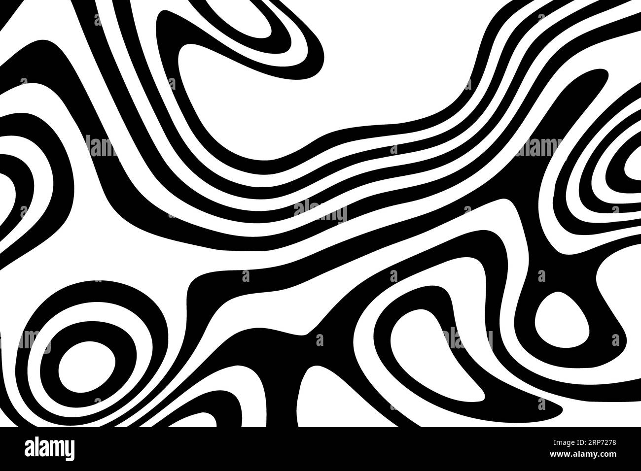 Abstract Waves Drawing