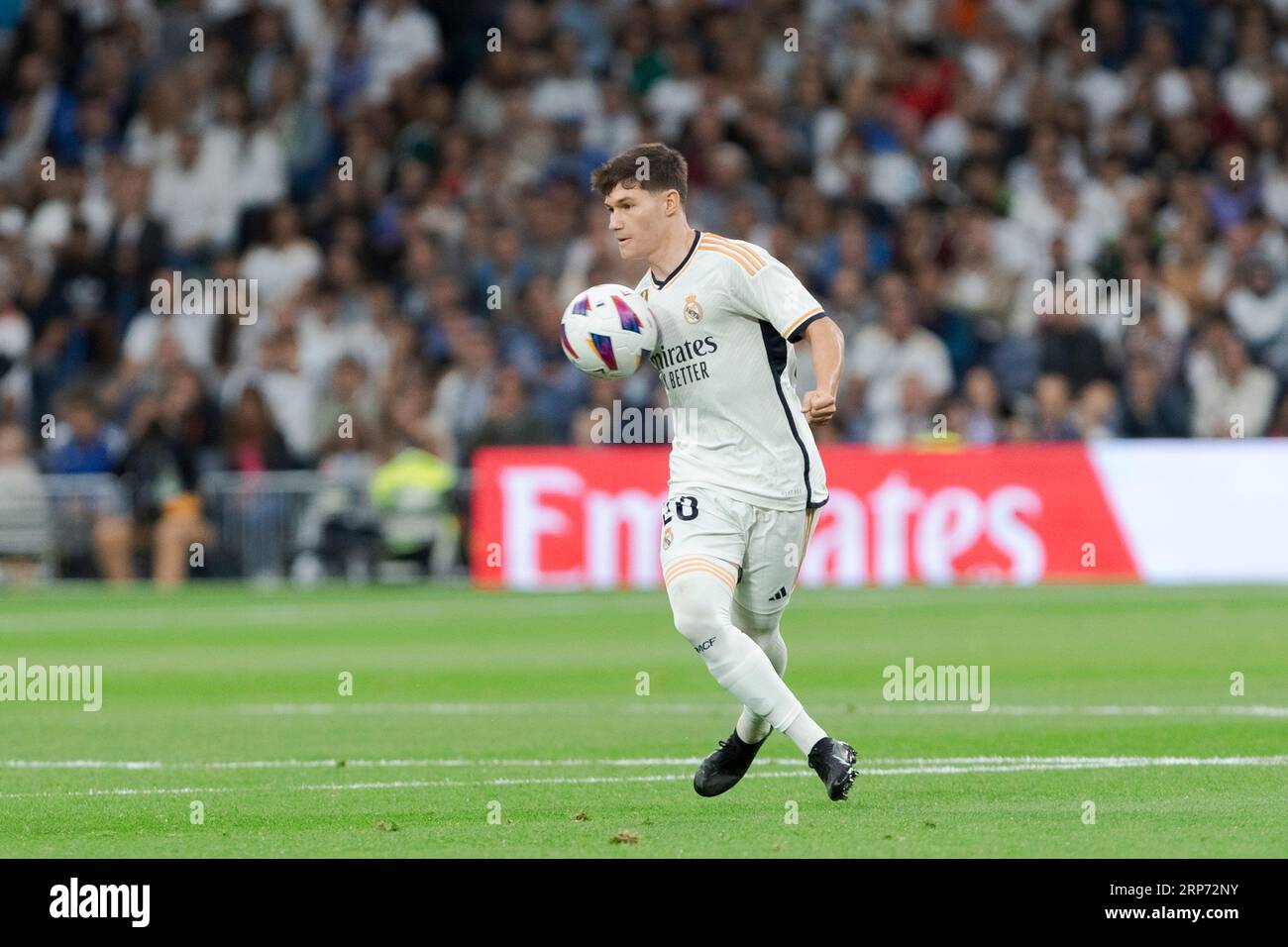 Fran Garcia of Real Madrid seen in action during the LaLiga EA Sports ...