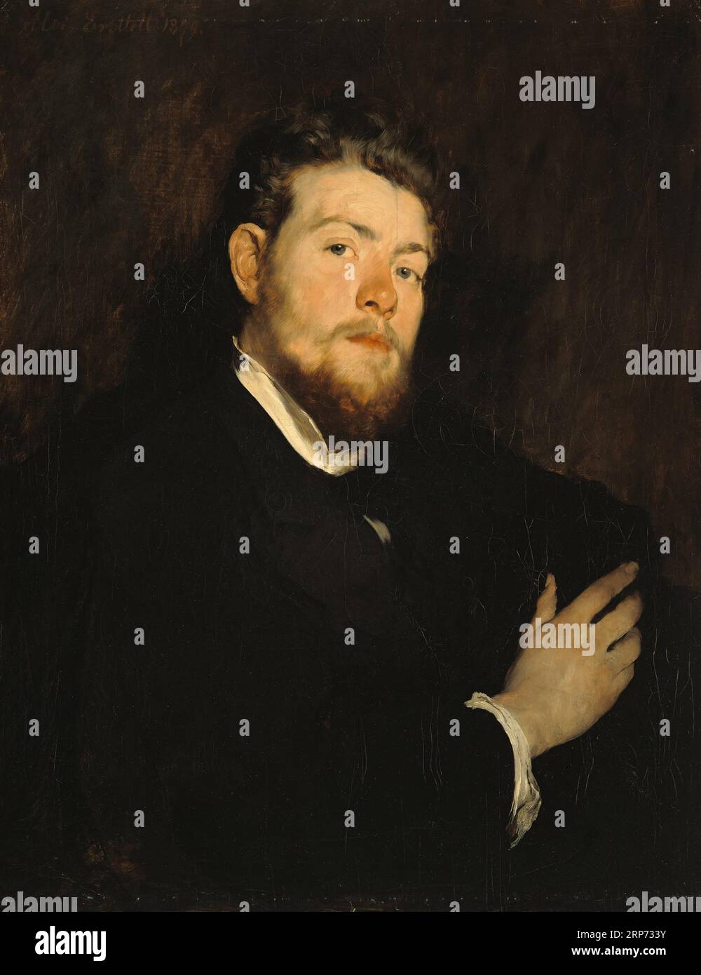 Der Maler Carl von Marr 1879 by Alois Erdtelt Stock Photo - Alamy