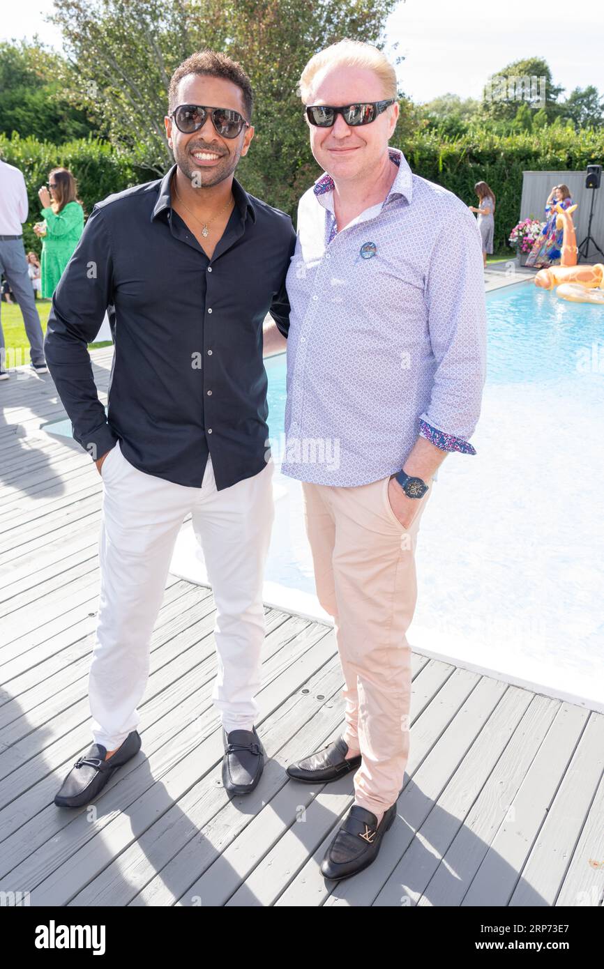 Venice, Italy. 03rd Sep, 2023. Justin Franks and David Shusterman attends Nitin Gambhir and ...