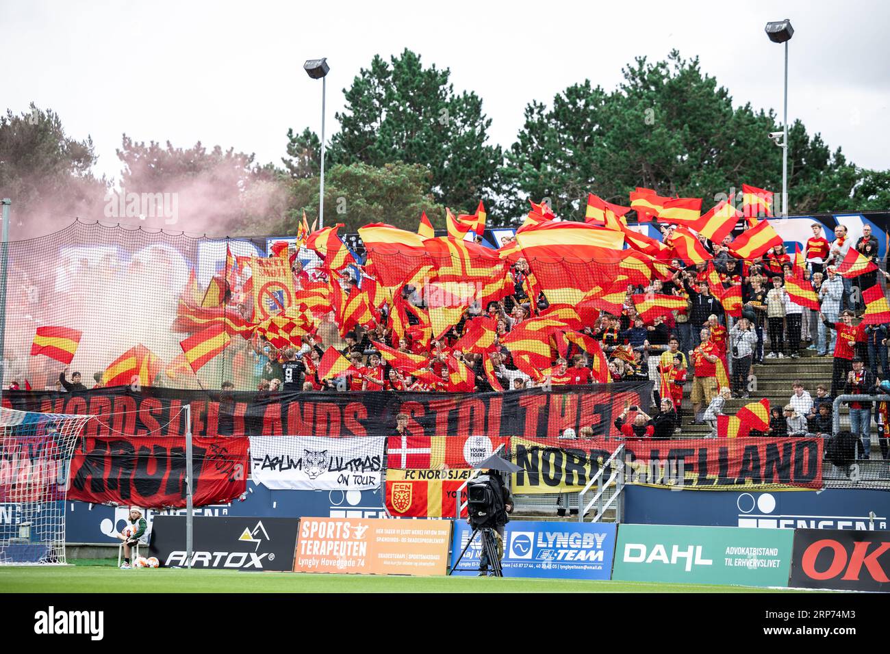 Danish fans in the stands hi-res stock photography and images - Alamy