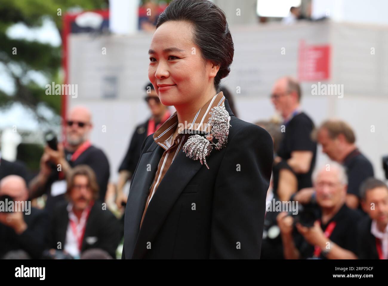 Venice, Italy, 3rd September, 2023. Elsa Jin arriving on the red carpet ...