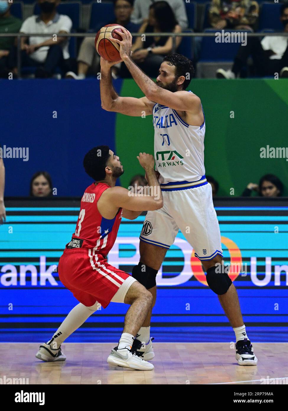 Quezon City, Philippines. 03rd Sep, 2023. Jordan Howard (L) of Puerto ...