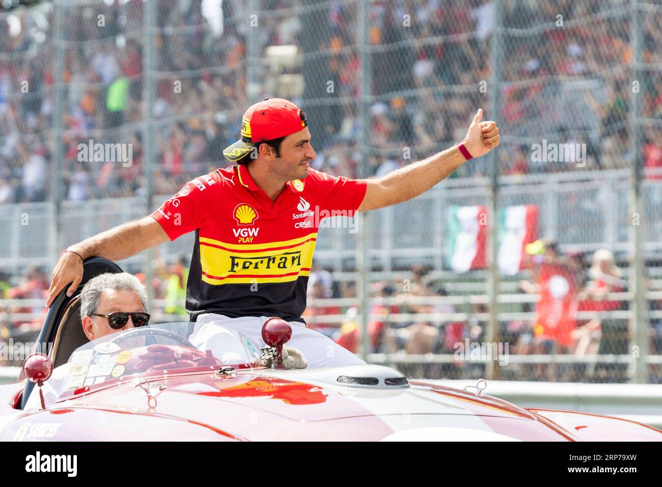 MONZA, ITALY - SEPTEMBER 03: Ferrari driver Carlos Sainz (55) of Spain ...