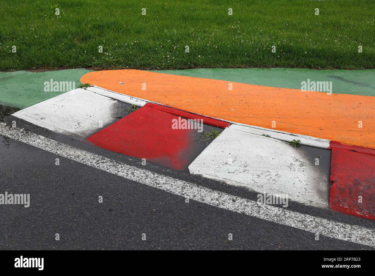 Track markings, F1 Grand Prix Racetrack, Montreal, Province of Quebec ...