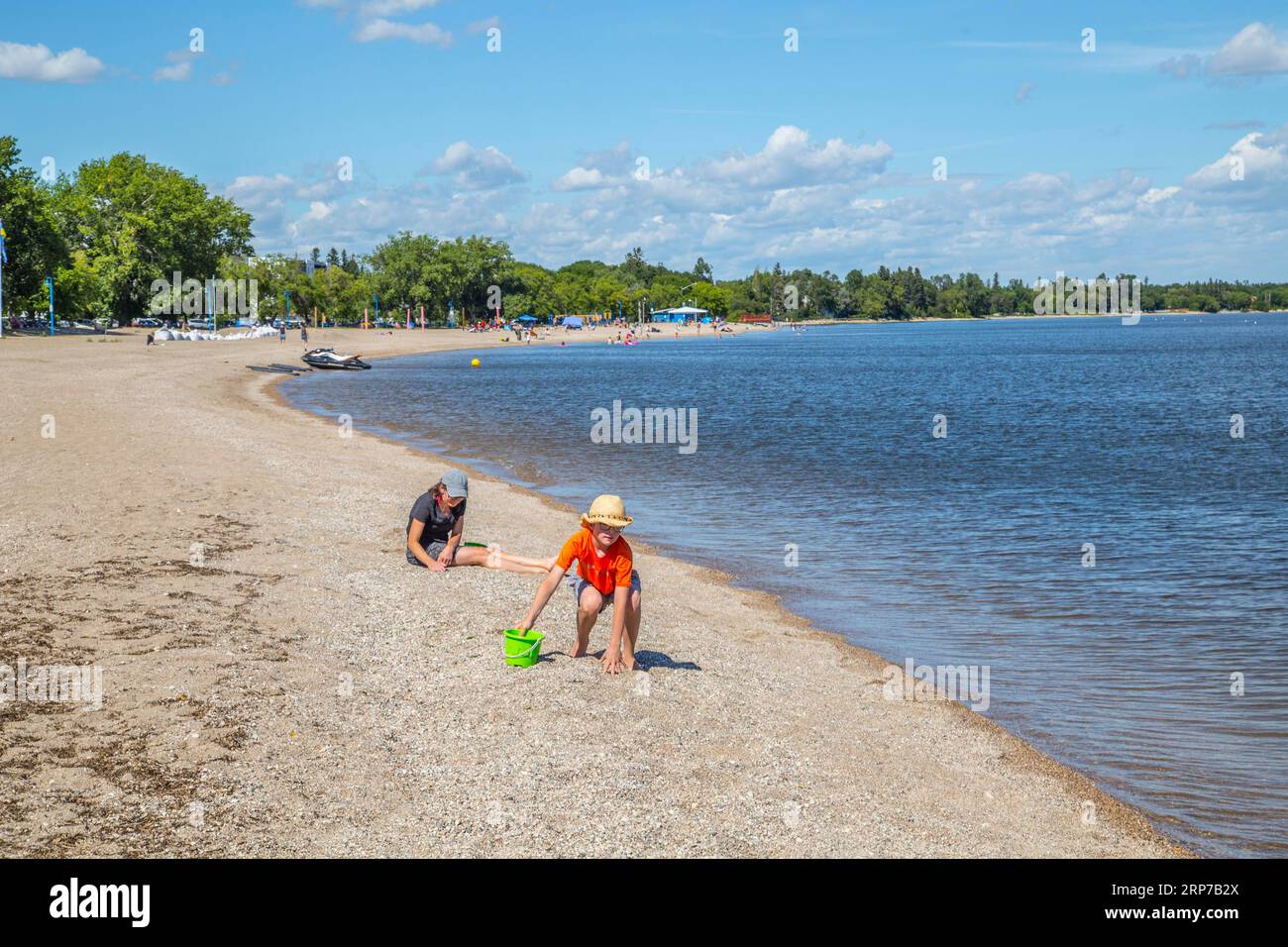 At Gimli Beach, Lake Winnipeg, Manitoba, Canada Stock Photo - Alamy
