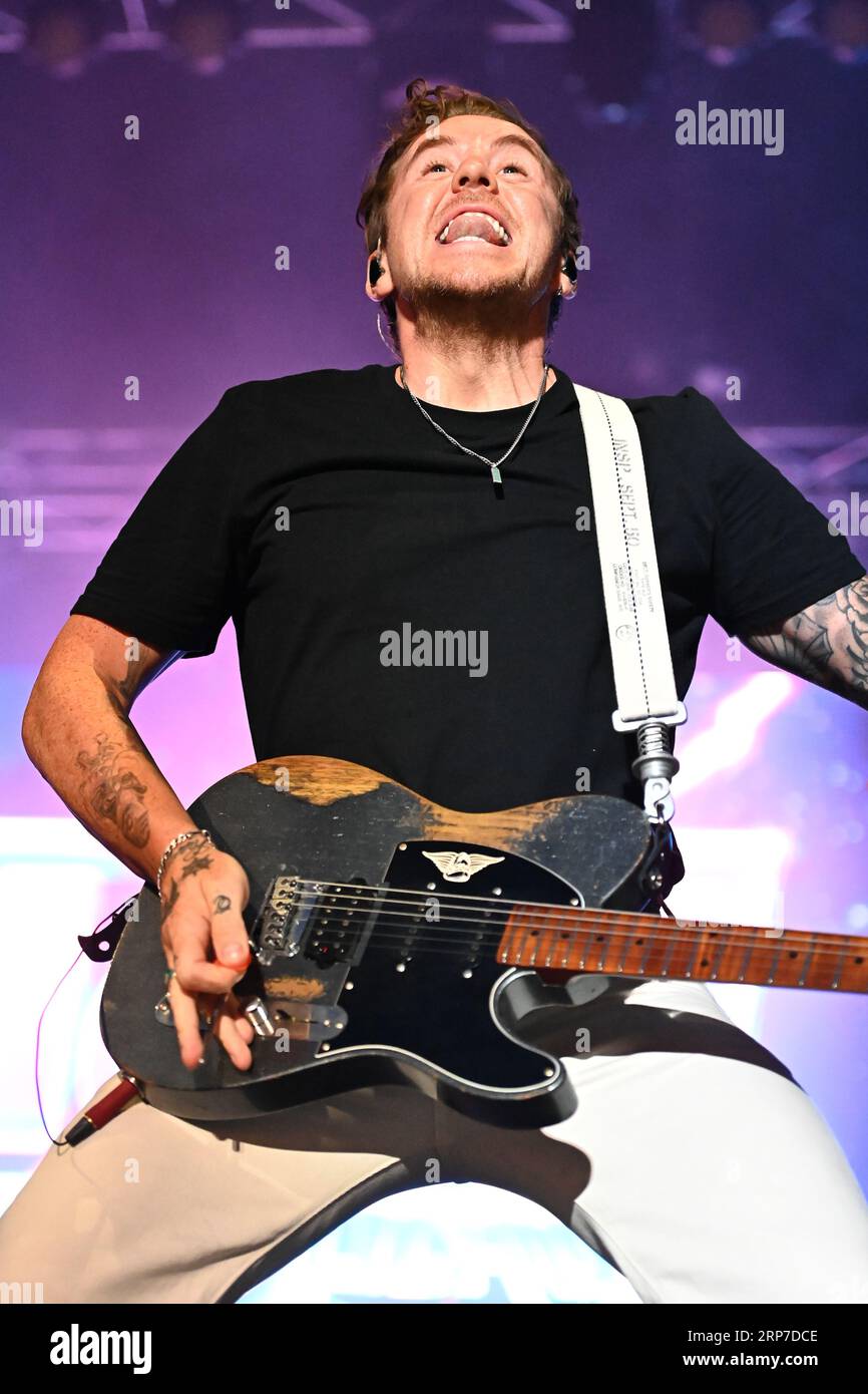 McFly performing at Trentham Live 2023 Stock Photo - Alamy