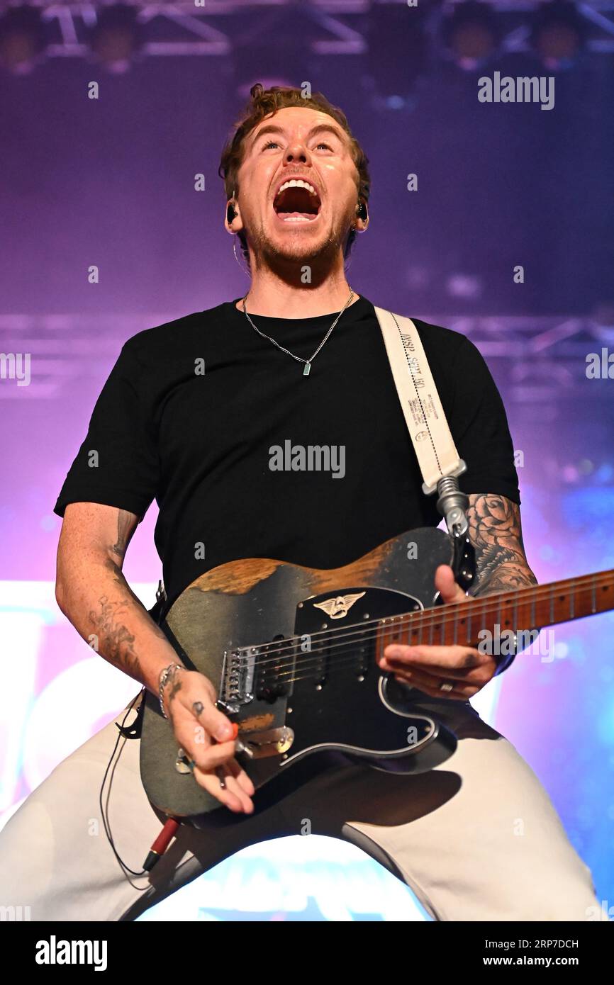McFly performing at Trentham Live 2023 Stock Photo - Alamy
