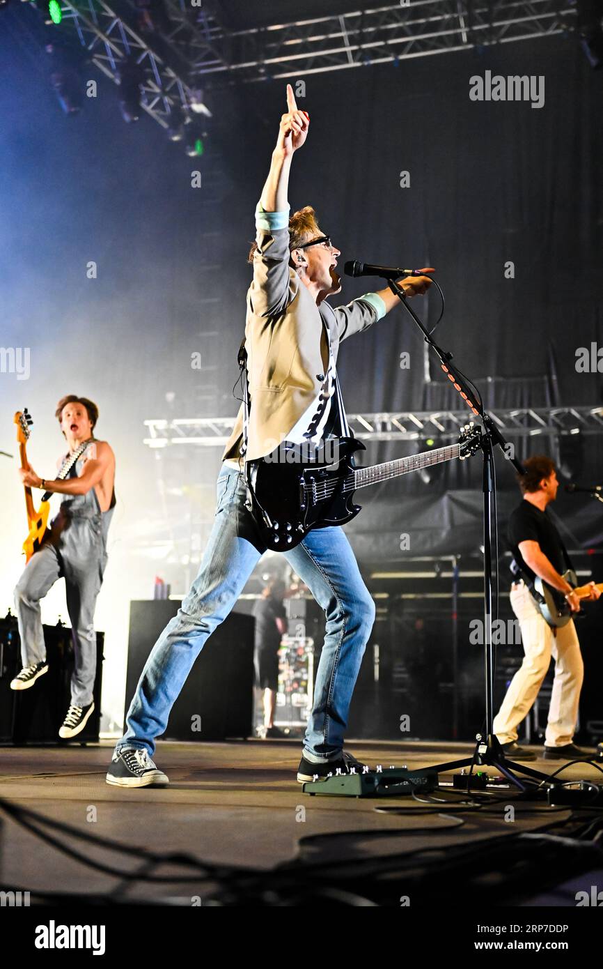 McFly performing at Trentham Live 2023 Stock Photo - Alamy