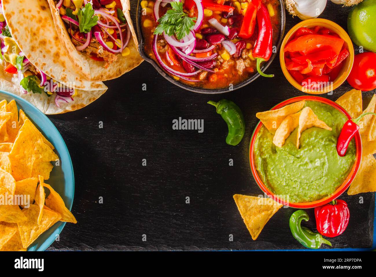 Colorful mexican menu Stock Photo - Alamy