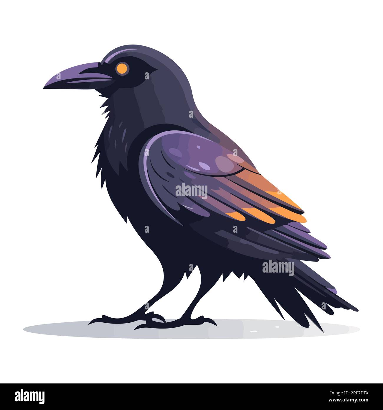 Crow image. Cute crow isolated on white background. Illustration of a ...
