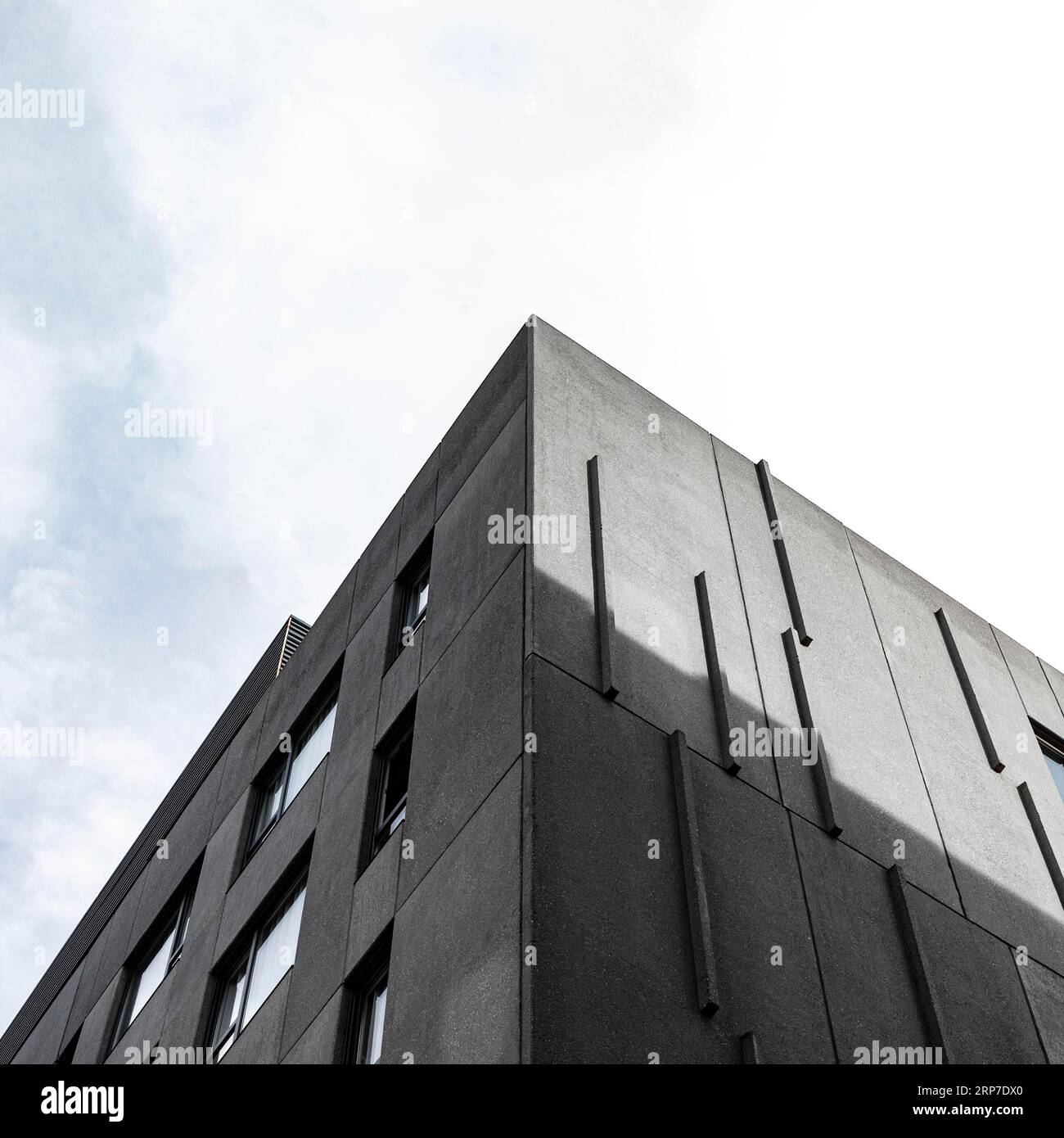 Low angle plain concrete structure city with, High resolution photo ...