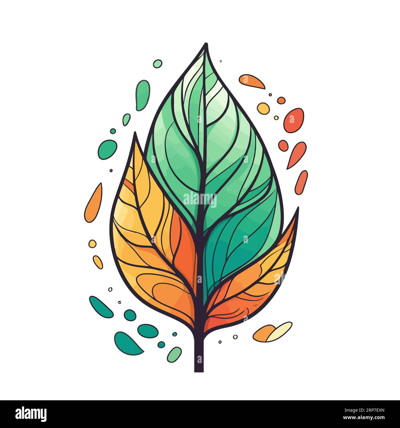 Leaf image. Logo design of leaf. Ecology concept. Vector illustration ...