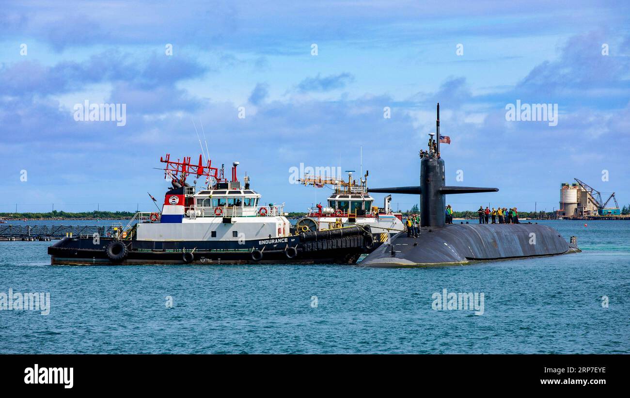 Apra Harbor, United States. 28 August, 2023. The U.S. Navy Ohio-class ...