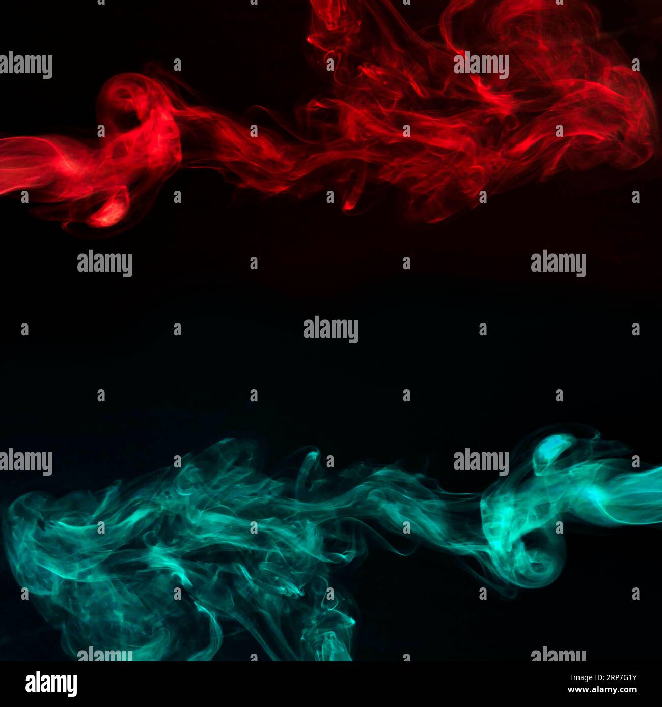 Abstract red turquoise smoke black dark background Stock Photo - Alamy