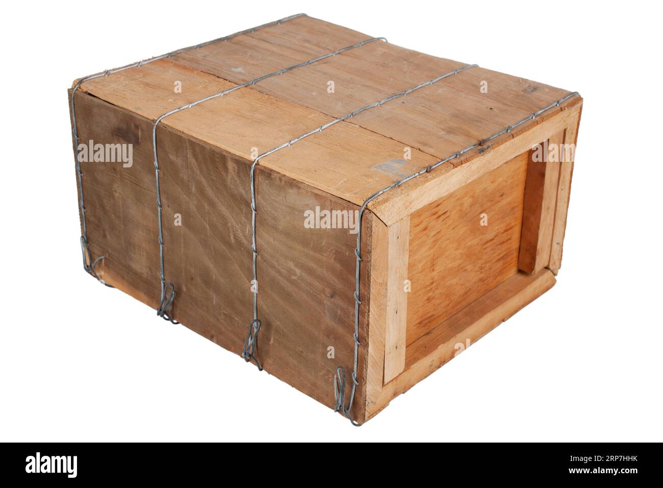 Ammunition wooden crate isolated on white background Stock Photo - Alamy