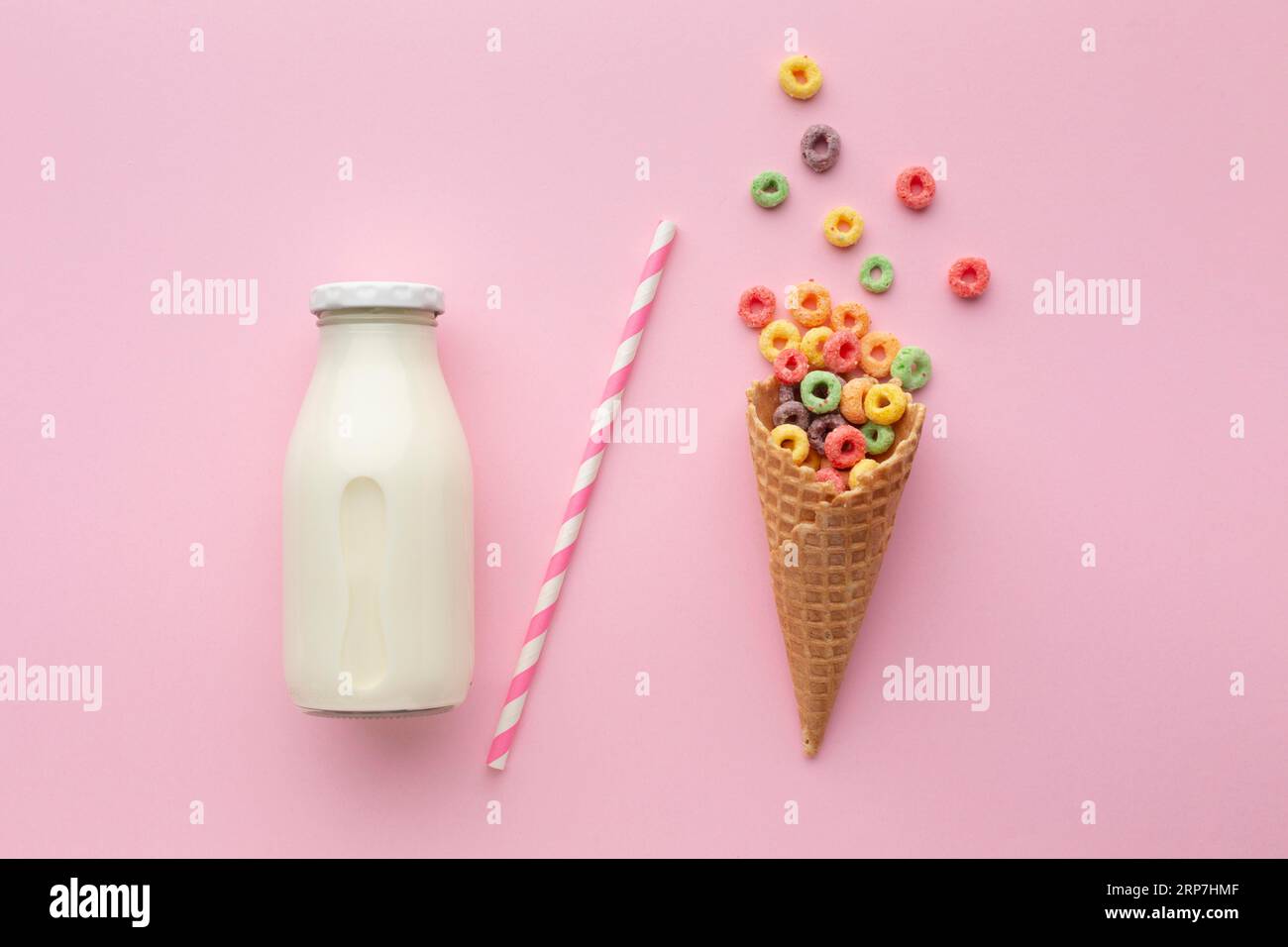 Sweet sugar cone colorful cereal Stock Photo - Alamy