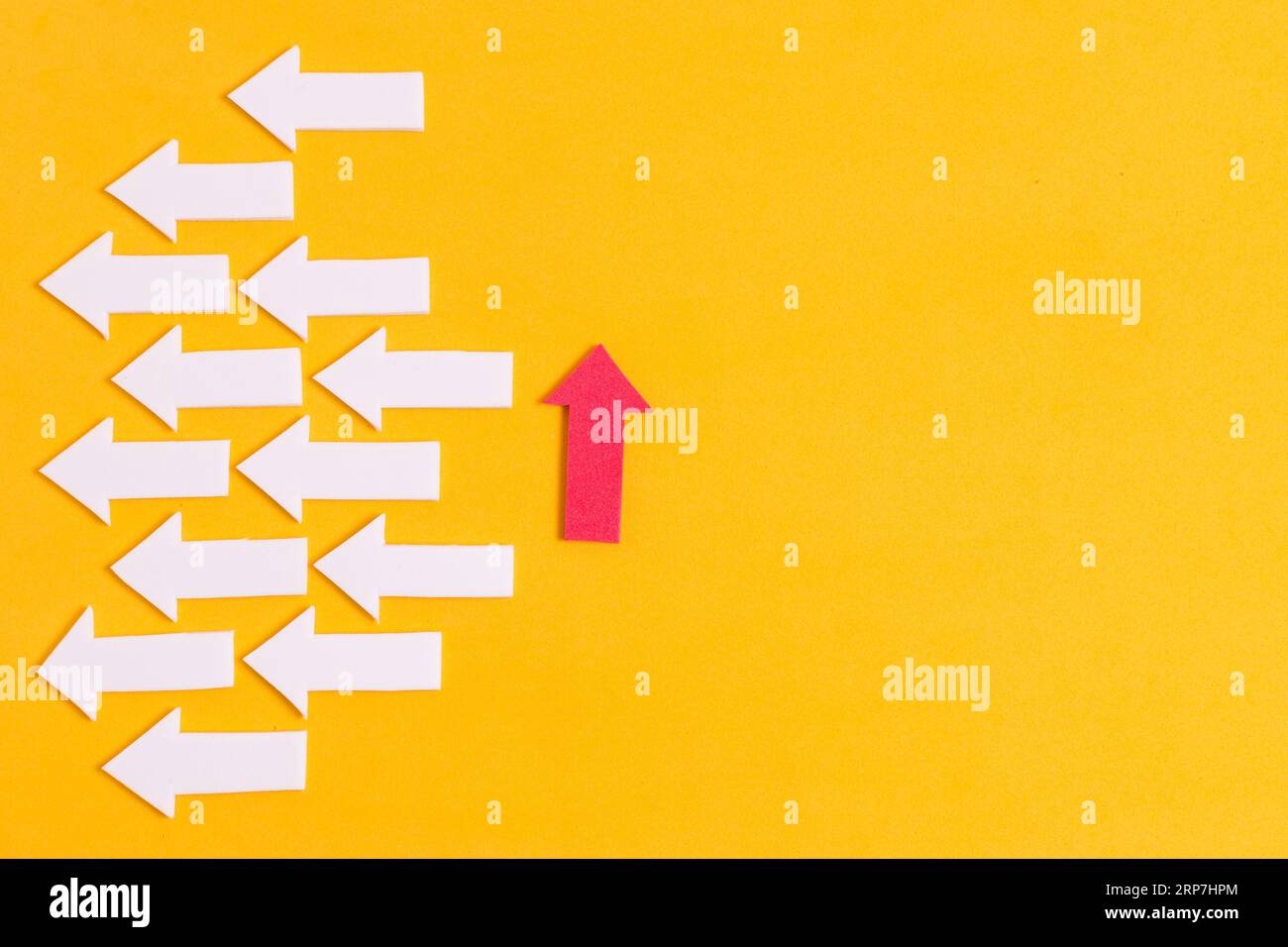 Unique arrow going forward Stock Photo - Alamy